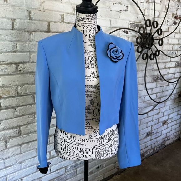 Kasper | Jackets & Coats | Vintage Kasper 99s1980s 90s 80s Blue Flower ...